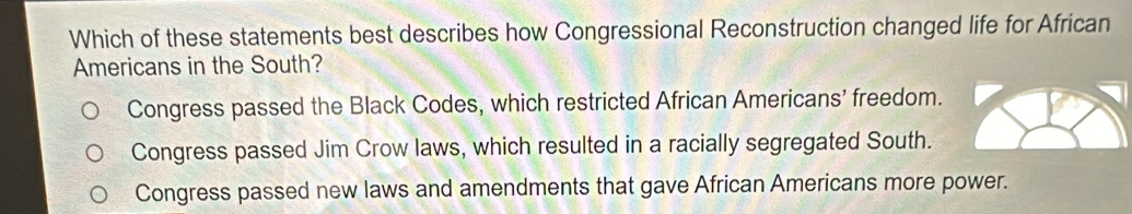 Solved: Which of these statements best describes how Congressional ...