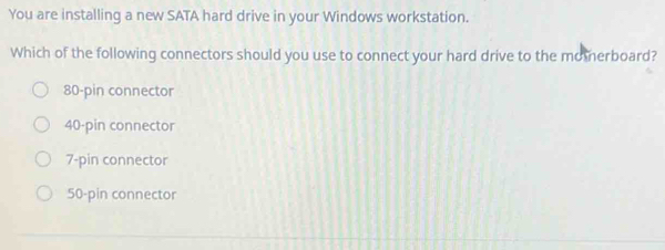 Solved: You are installing a new SATA hard drive in your Windows ...