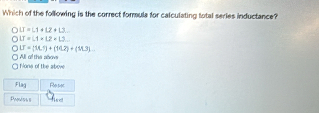 Solved: Which of the following is the correct formula for calculating ...