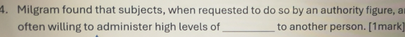 Selesai:Milgram found that subjects, when requested to do so by an ...