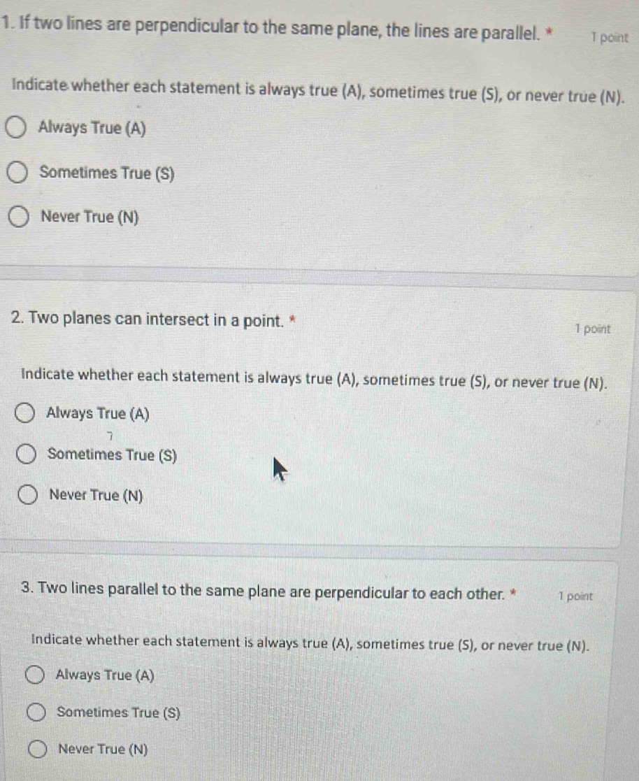 Solved: If two lines are perpendicular to the same plane, the lines are ...