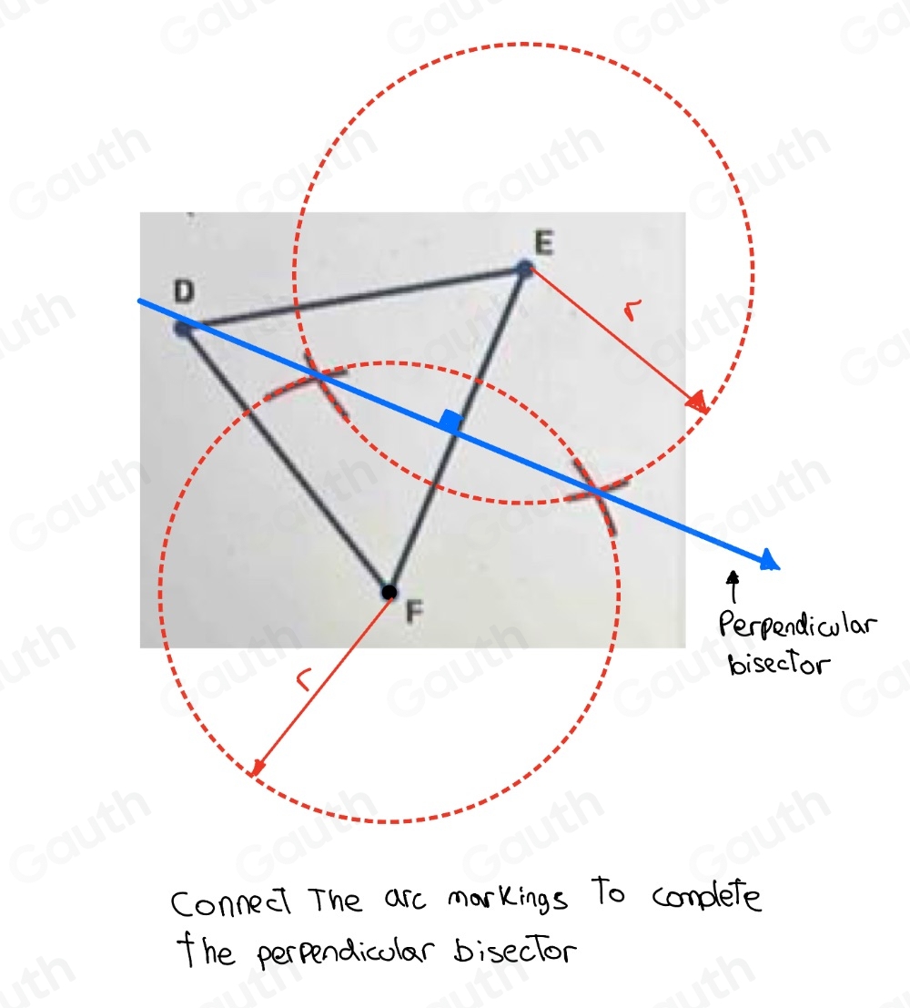 Solved: (07.02 MC) Michael is constructing a circle circumscribed about ...