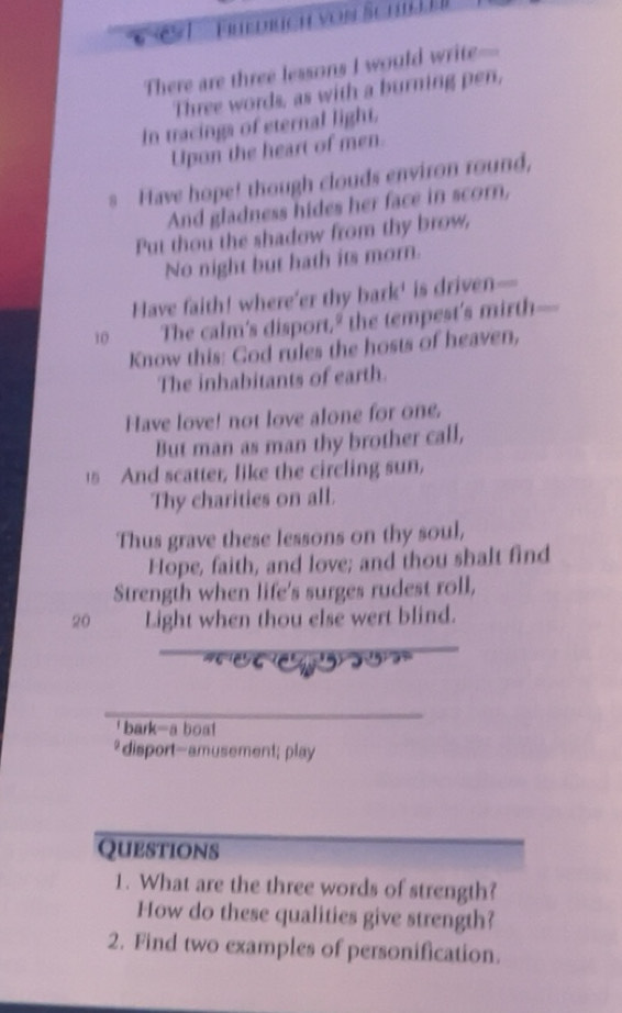 Solved: Finedsc There are three lessons I would write— Three words, as ...