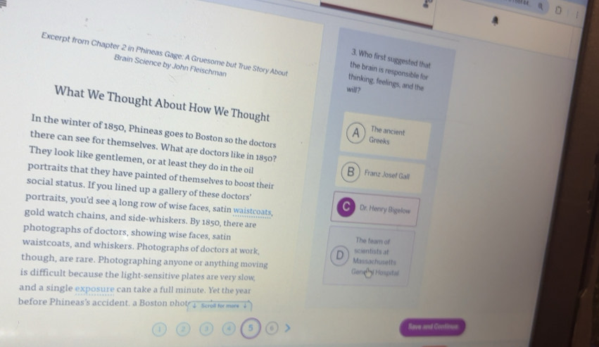 Solved: a 3. Who first suggested that Excerpt from Chapter 2 in Phineas ...