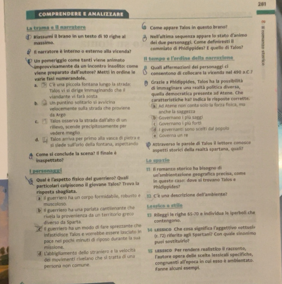 Risolto:281 COMPRENDERE E ANALizZArE La trama e il narratore Come ...