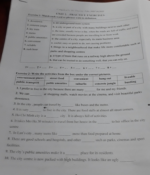 Giải quyết:Compied ty Ho Tmong Zalo 0987 462668 UNIT 2. . PRACTICE ...