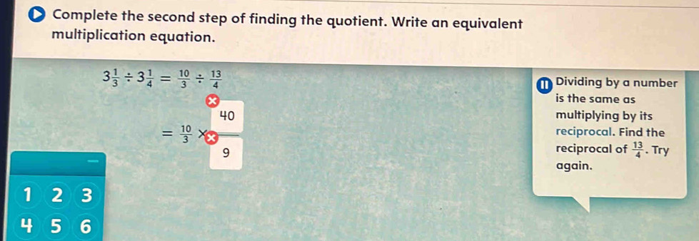 Solved: Complete the second step of finding the quotient. Write an ...