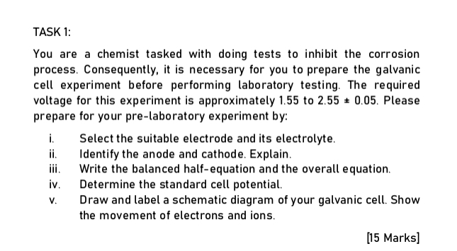 Selesai:TASK 1: You are a chemist tasked with doing tests to inhibit ...