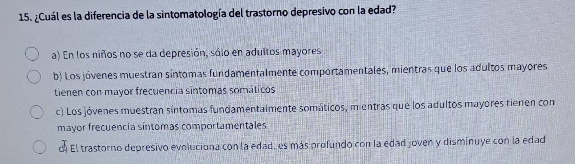Resuelto:¿Cuál es la diferencia de la sintomatología del trastorno ...