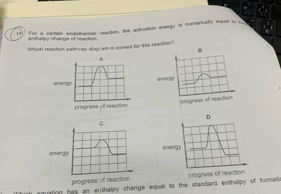 Giải quyết:For a certain endothermic reaction, the activation energy is ...