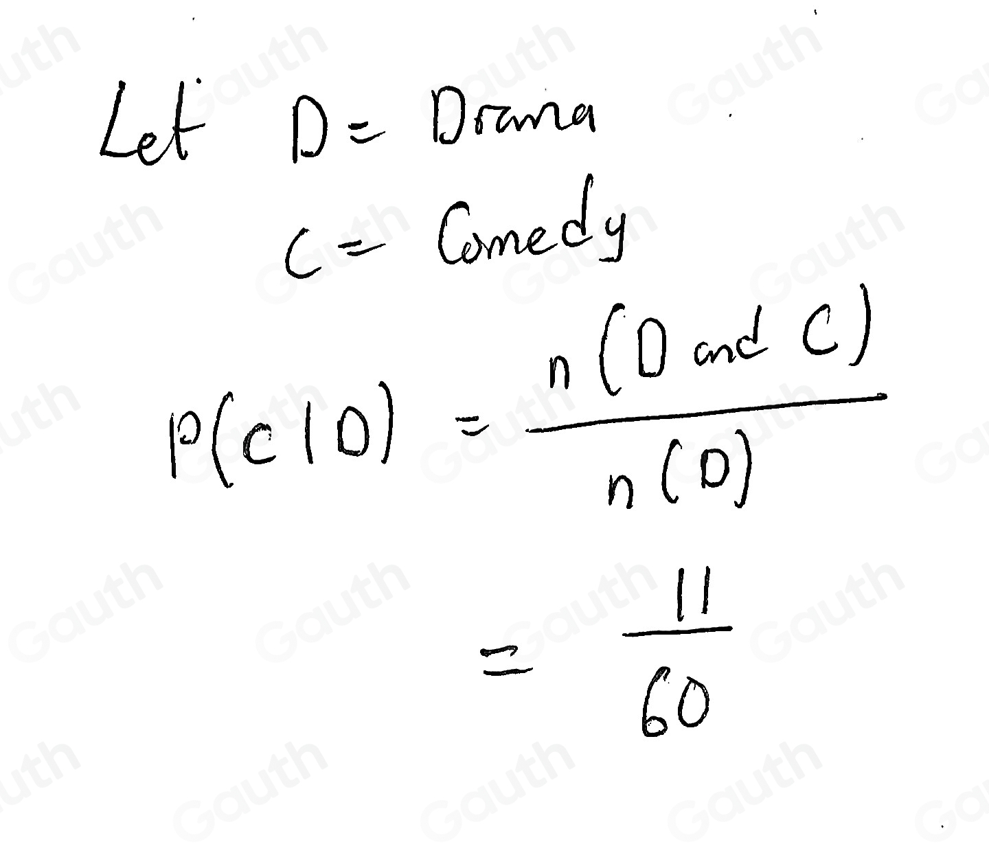 Solved: A survey asked 100 people what their favorite type of movie is ...