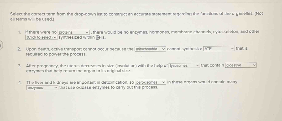 Solved: Select the correct term from the drop-down list to construct an ...