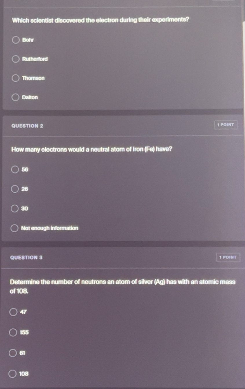 Solved: Which scientist discovered the electron during their ...