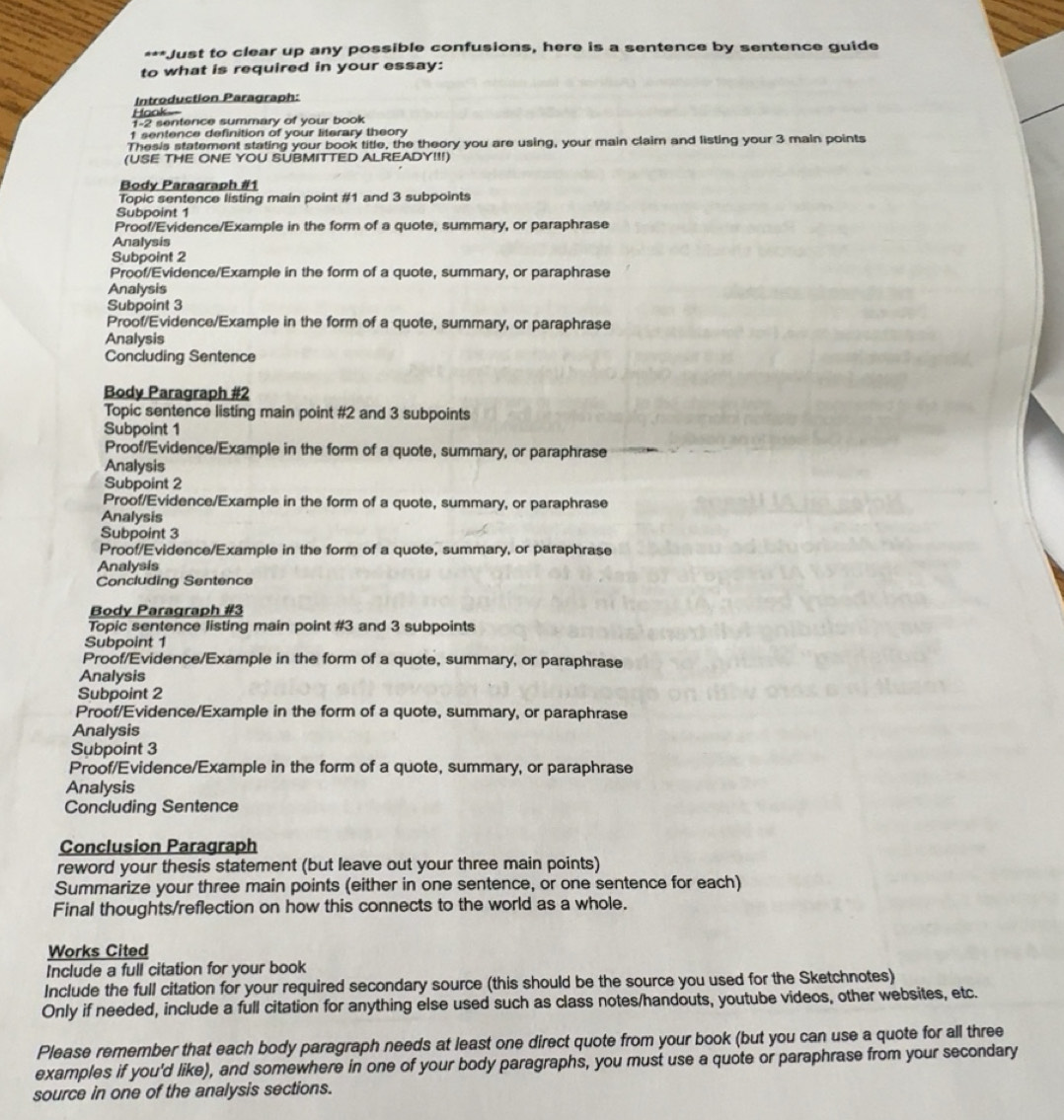 Solved: Just to clear up any possible confusions, here is a sentence by ...