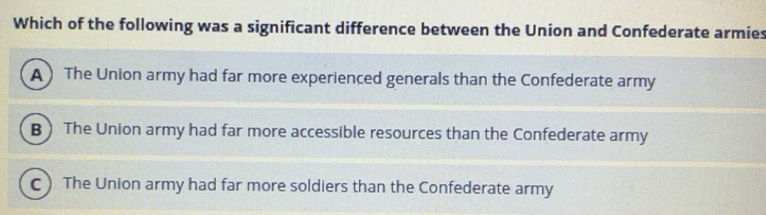 Solved: Which of the following was a significant difference between the ...