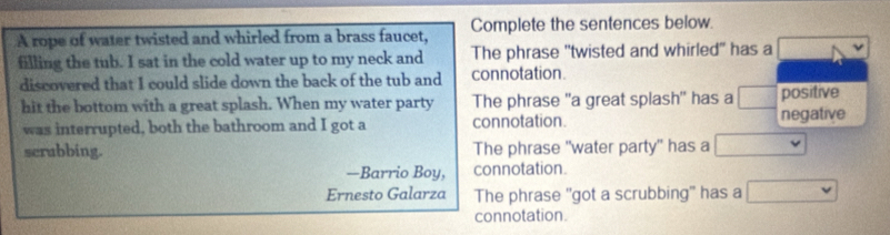 Solved: A rope of water twisted and whirled from a brass faucet ...