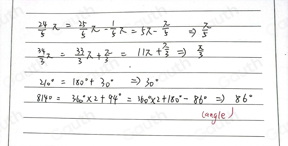 Solved: What is the measure of the reference angle for the angle ...