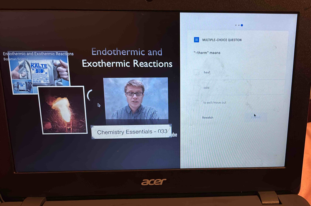 Solved: MULTIPLE-CHOICE QUESTION Endothermic and Exothermic Reactions ...