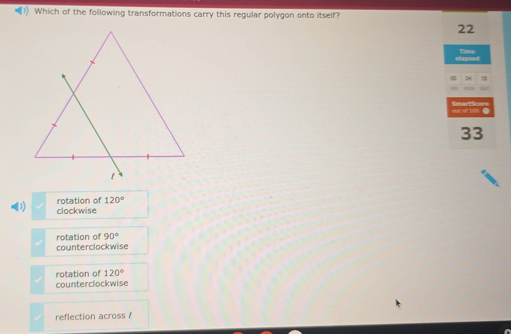 Solved: Which of the following transformations carry this regular ...