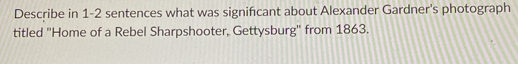 Solved: Describe in 1-2 sentences what was signifcant about Alexander ...