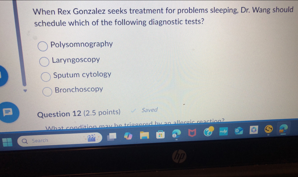 Solved: When Rex Gonzalez seeks treatment for problems sleeping, Dr ...