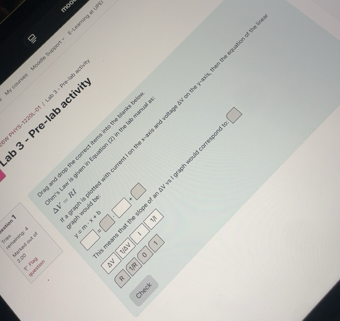 Solved: moo ourses Moodle Support ~ E-Learning HYS-1220L-01 / Lab 3 ...
