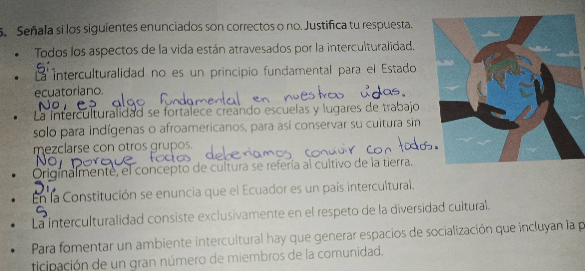 Resuelto:Señala si los siguientes enunciados son correctos o no ...