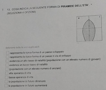 Solved: COSA INDICA LA SEGUENTE FORMA DI PIRAMIDE DELL'ETA ...