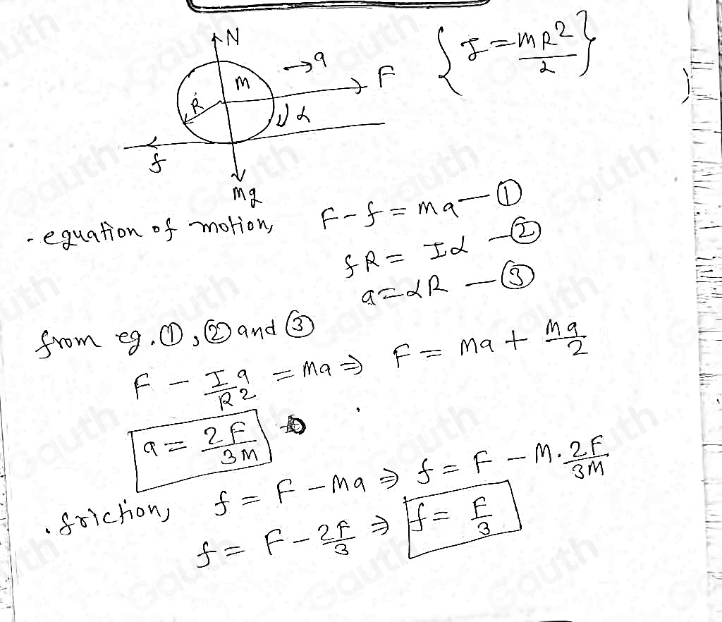 Solved: (11) A lawn roller is a solid cylinder of mass M and radius R ...
