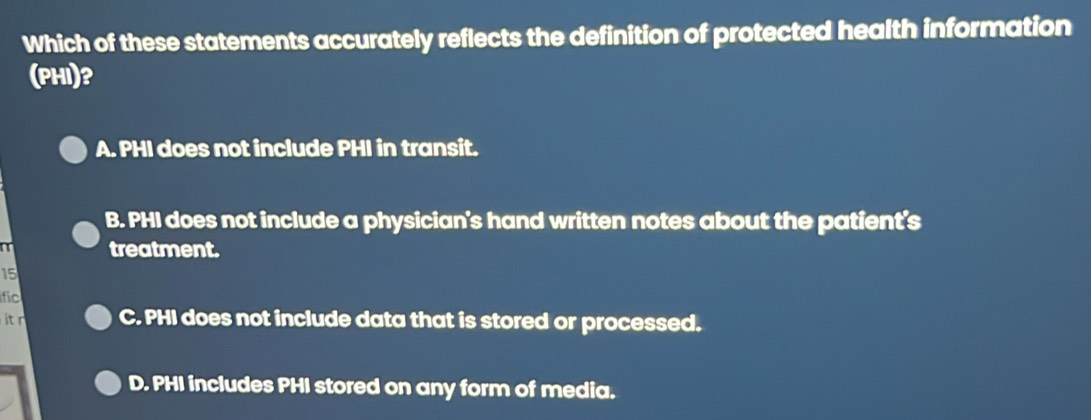 Solved: Which of these statements accurately reflects the definition of ...