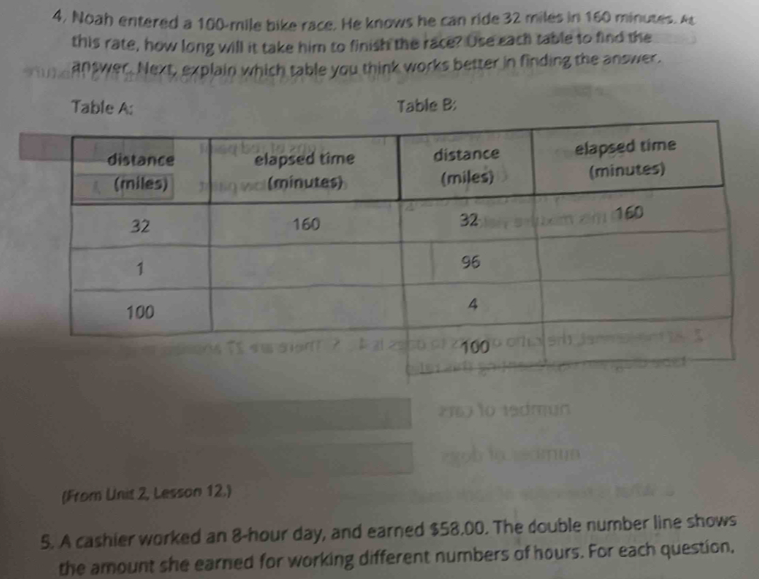 Solved: Noah entered a 100-mile bike race. He knows he can ride 32 ...