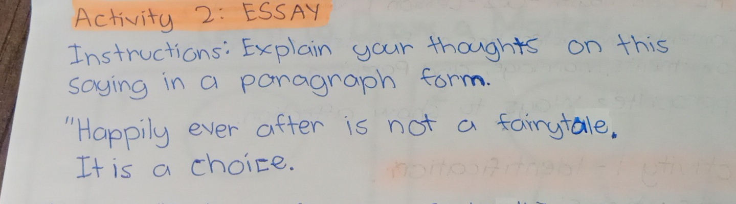 Solved: Activity 2: ESSAY Instructions: Explain your thoughs on this ...