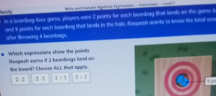 Solved: Ready Write and Evaluate Algebraic Expressions — Instruction ...