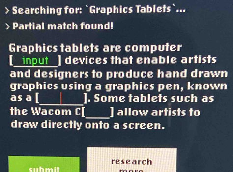 Solved: Searching for: `Graphics Tablets`... Partial match found ...