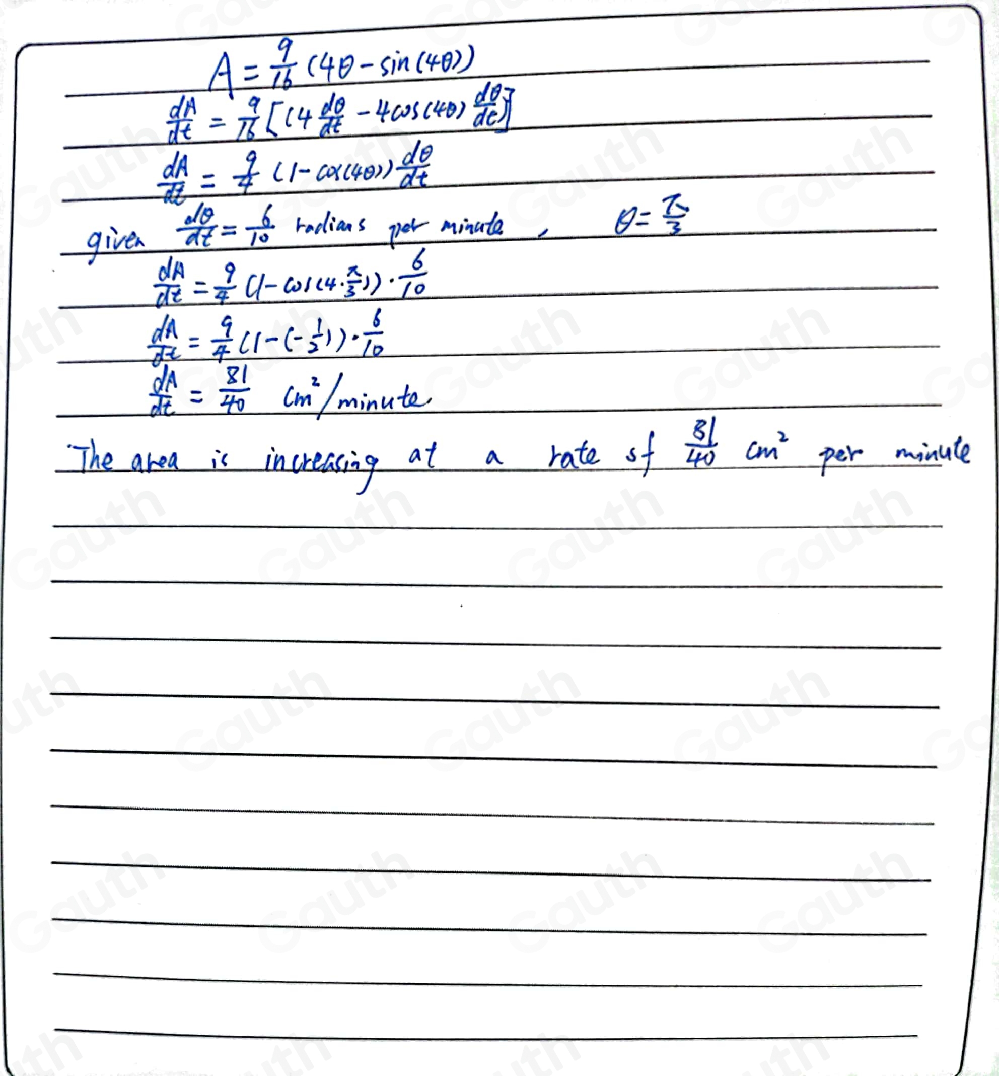 Solved: If θ is the angle between a line through the origin and the ...