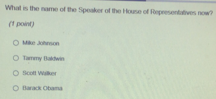 Solved: What is the name of the Speaker of the House of Representatives ...