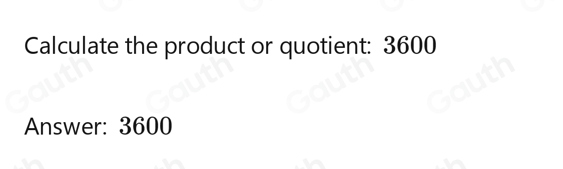Solved: 900 * 4 [Math]