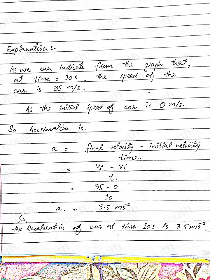 Solved: Here is the speed-time graph of a racing car for the first 30 ...