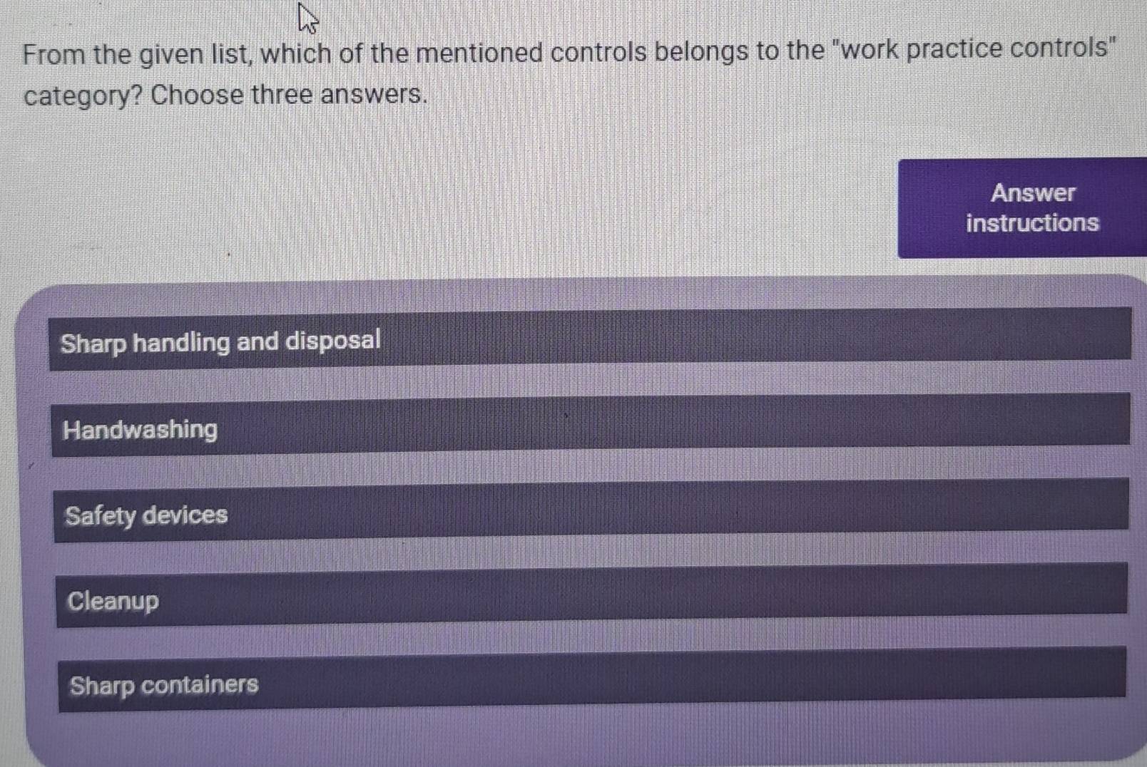 Solved: From the given list, which of the mentioned controls belongs to ...