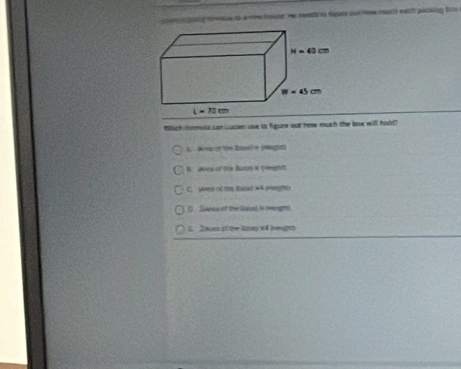 Solved: as a now hose. He neess to sgare out how much each packing bu ...