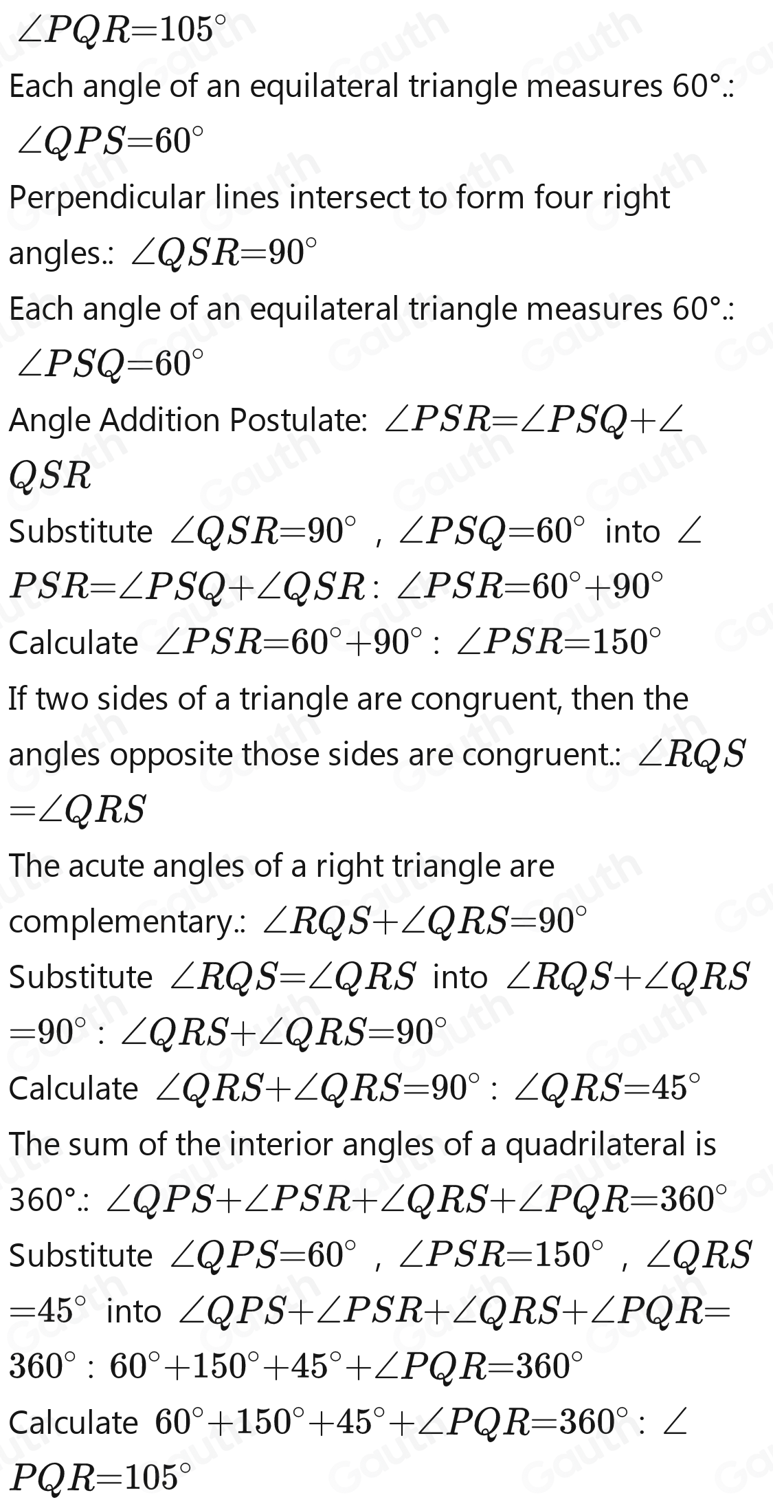 Selesai:In Diagram 7, PQS is an equilateral triangle and QSR is an ...