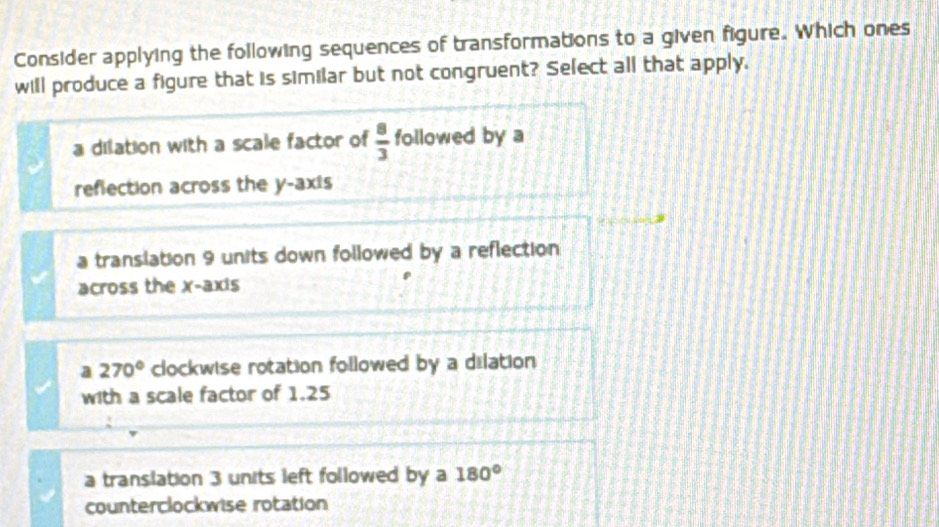 Solved: Consider applying the following sequences of transformations to ...