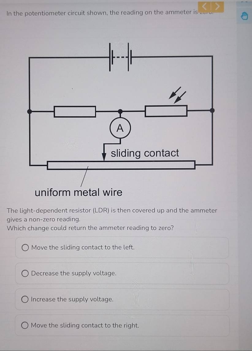 Telah dijawab:In the potentiometer circuit shown, the reading on the ...