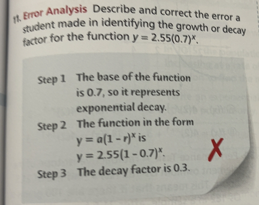 Solved: Error Analysis Describe and correct the error a student made in ...