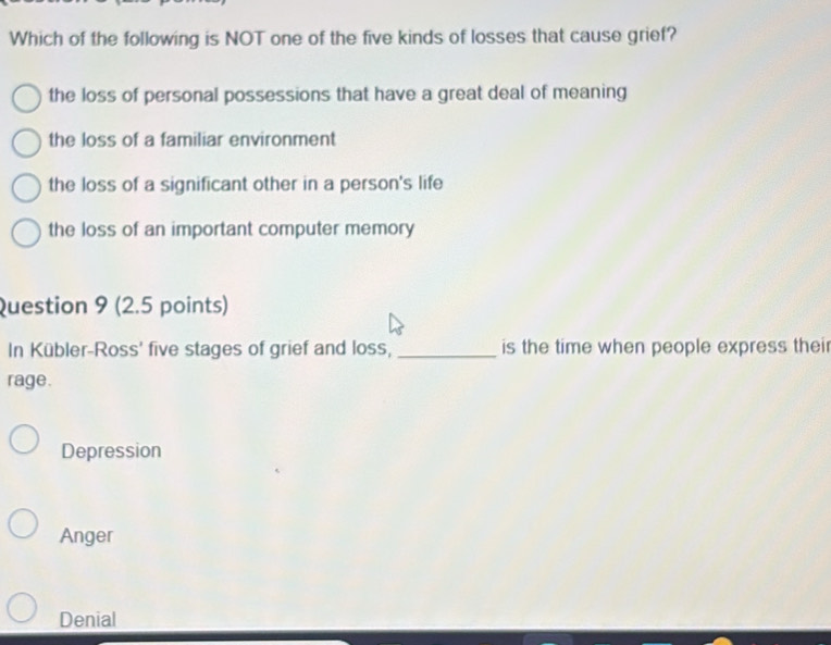 Solved: Which of the following is NOT one of the five kinds of losses ...