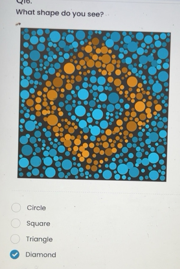 Solved: What shape do you see? Circle Square Triangle Diamond [Math]