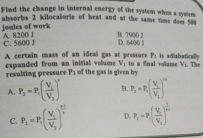 Solved: Find the change in internal energy of the system when a system ...