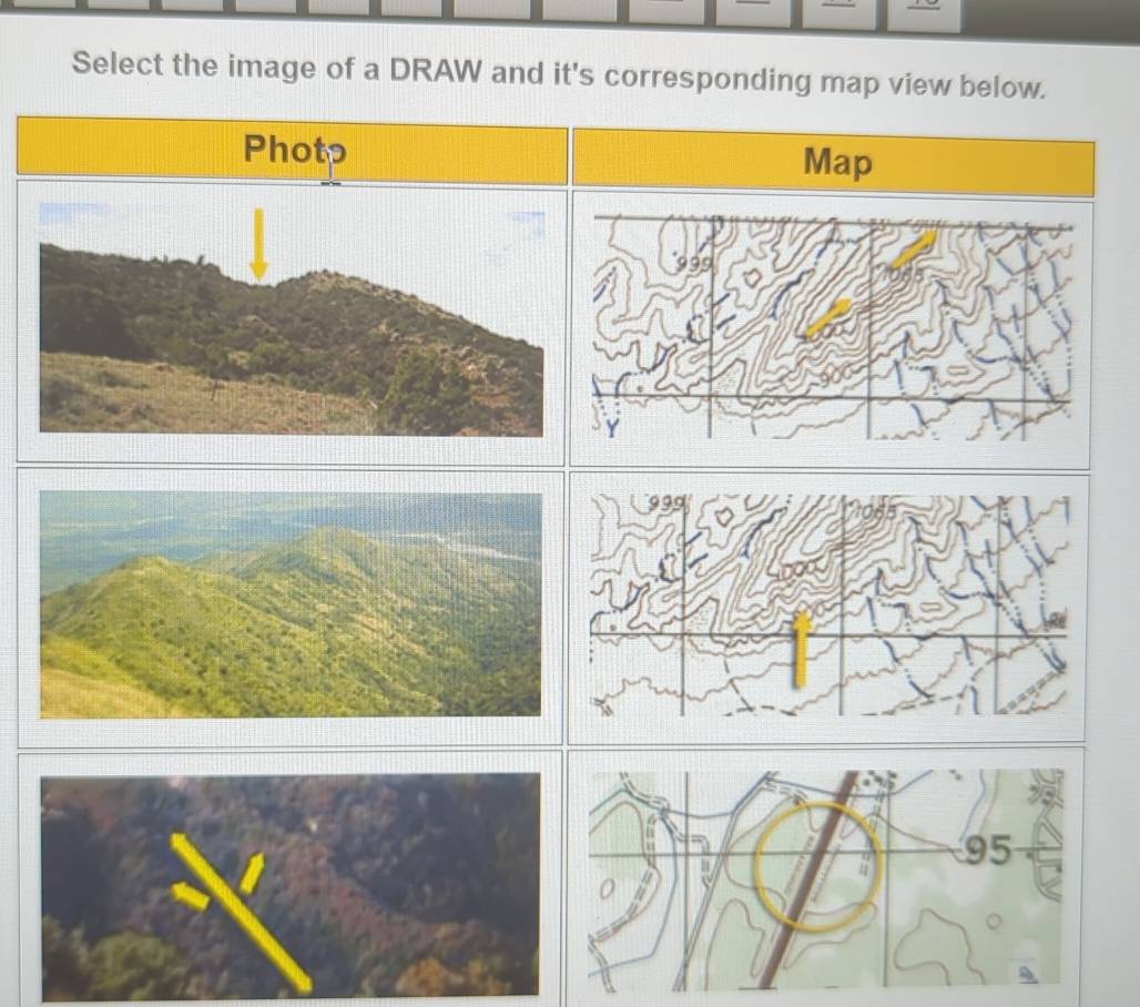 Solved: — Select the image of a DRAW and it's corresponding map view ...