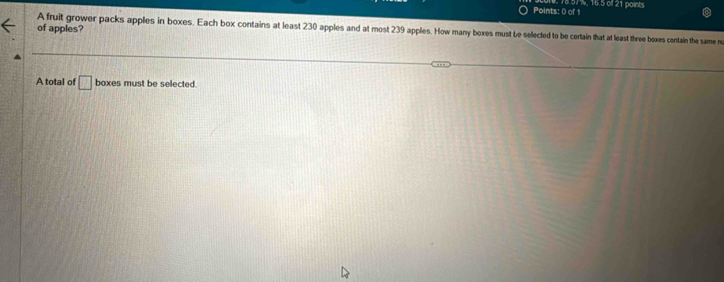 Solved: 78.57%, 16.5 of 21 points Points: 0 of 1 of apples? A fruit ...