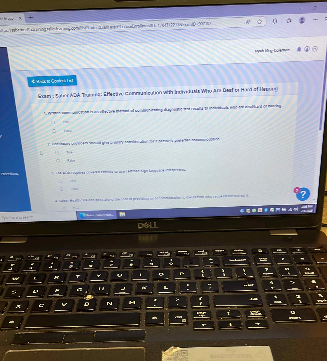 Solved: re Group ttps://saberhealth.training.reliaslearning.com/lib ...